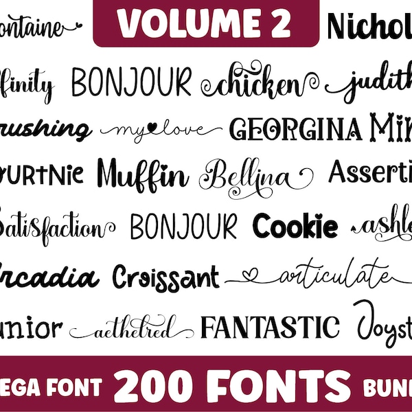 Digital Font - Etsy