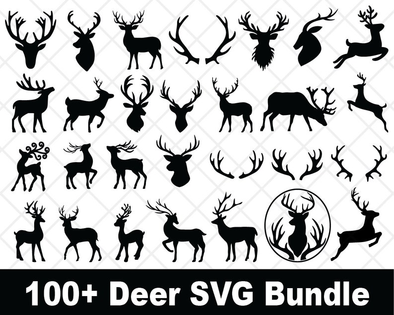 Deer SVG Bundle, Deer Clipart, Deer Forest Svg, Cut Files for Cricut ...