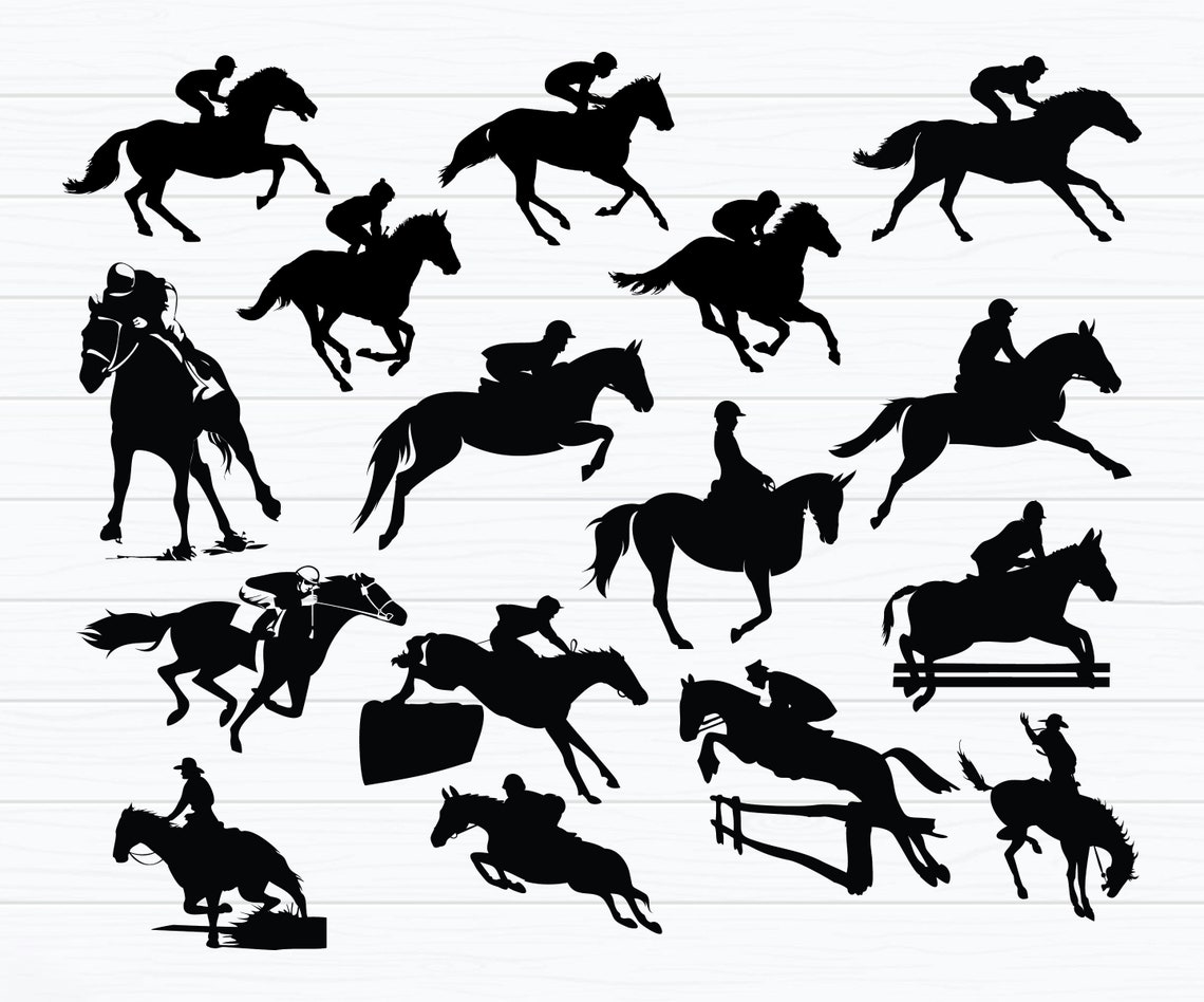 35 Pferde-Svg-Bundle, Pferdekopf-Svg, Pferde-Svg, Pferde-Silhouette ...