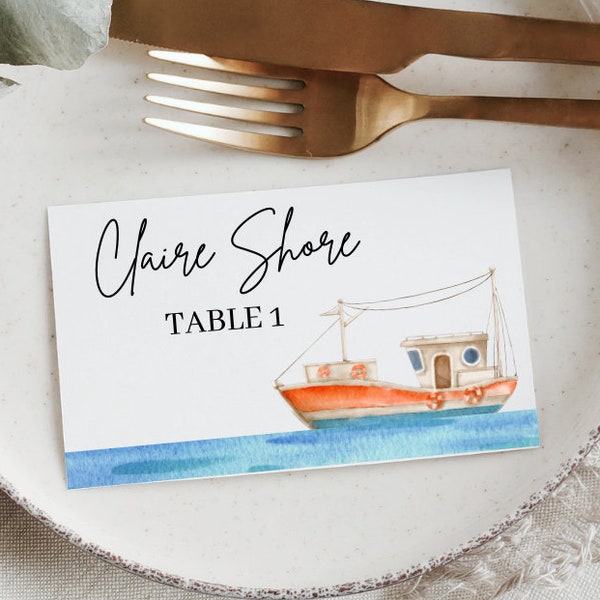 Sailboat Place Card - Etsy