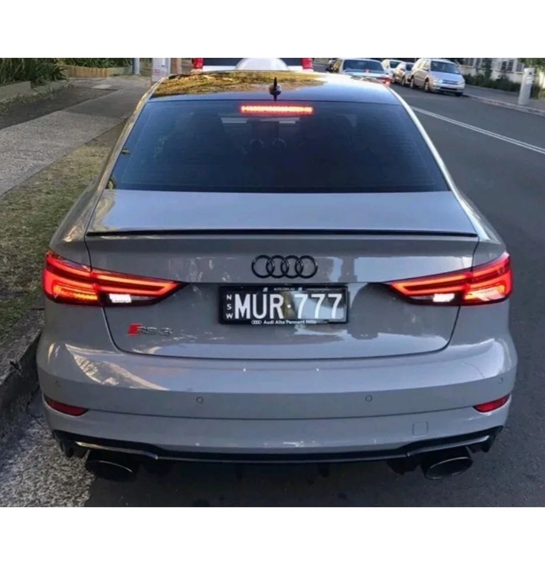AUDI Gloss BLACK Badges Emblem Best Quality Rings Front or Rear A1 A2 ...