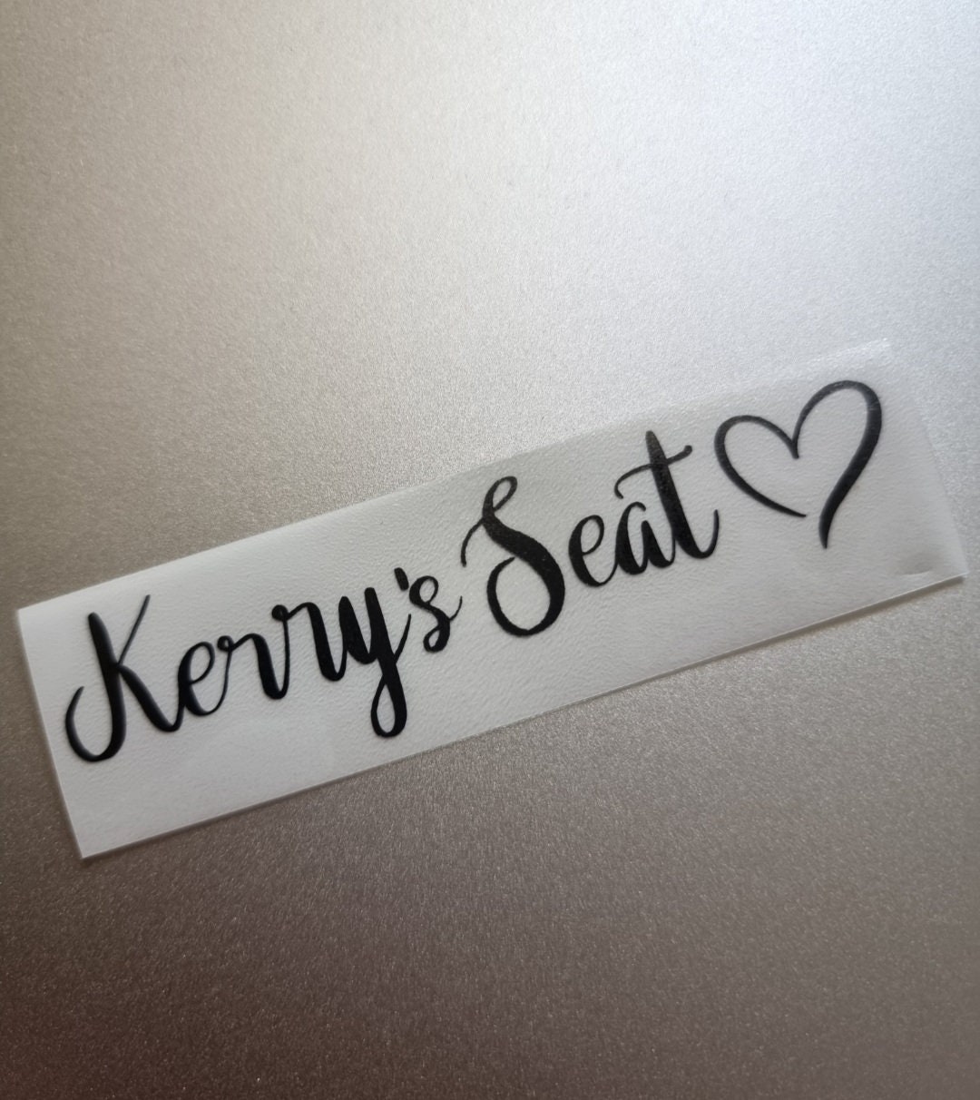 Custom Sticker Car Seat Names With Heart Personalised Vanity Mirror ...