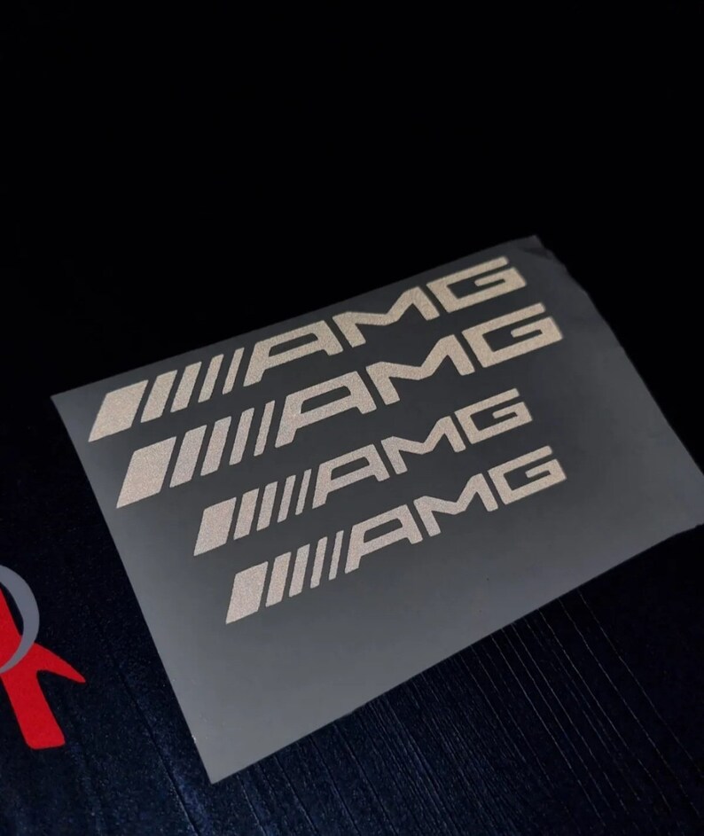 4 X Reflective Mercedes AMG Caliper Decal Car Vinyl Decal Sticker ...