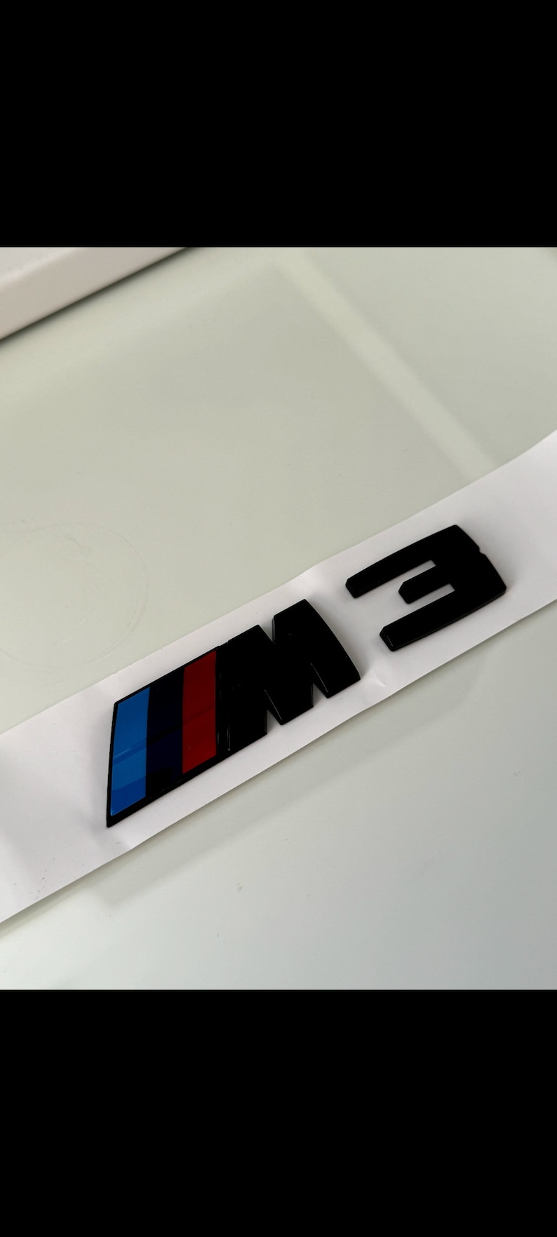 BMW M3 Logo Badge Gloss Black Adhesive Sticker Car Suitable for All ...