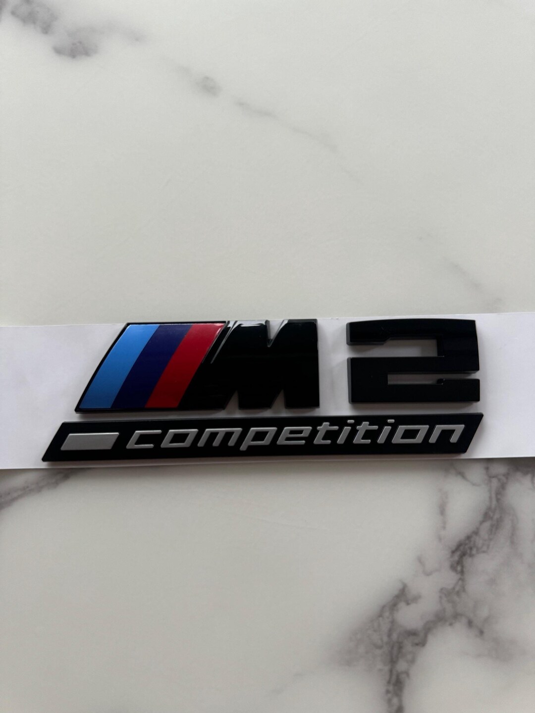 BMW M2 Competition Logo Badge Gloss Black Adhesive Sticker Car Suitable ...
