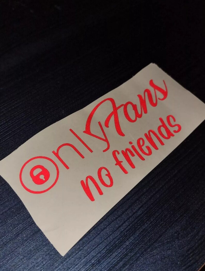 Reflective Onlyfans No Friends Funny Car Vinyl Decal Sticker Bumper ...