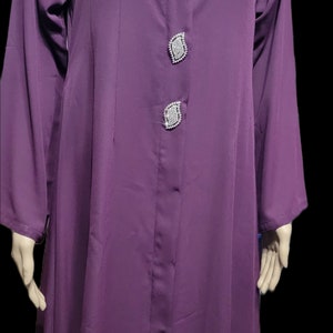 Modern Style Coat Burqa Long Dress Muslim Abaya Purple Color, Pakistani ...