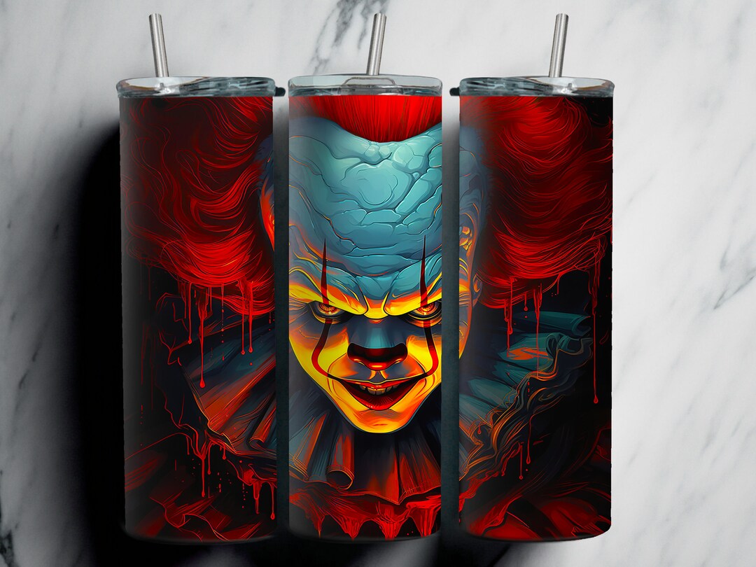 Pennywise Tumbler Wrap, Pennywise PNG, Horror Movie PNG, Halloween ...