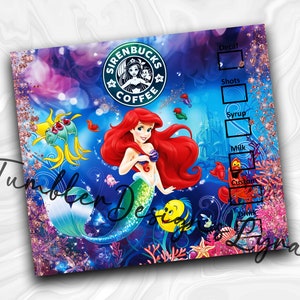 The Little Mermaid Ariel Tumbler Wrap, Little Mermaid Tumbler Wrap ...