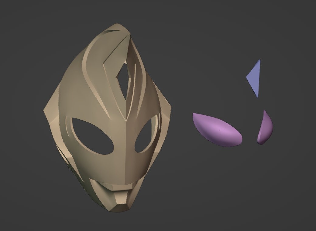 Ultraman Dyna Mask 3D STL Model - Etsy