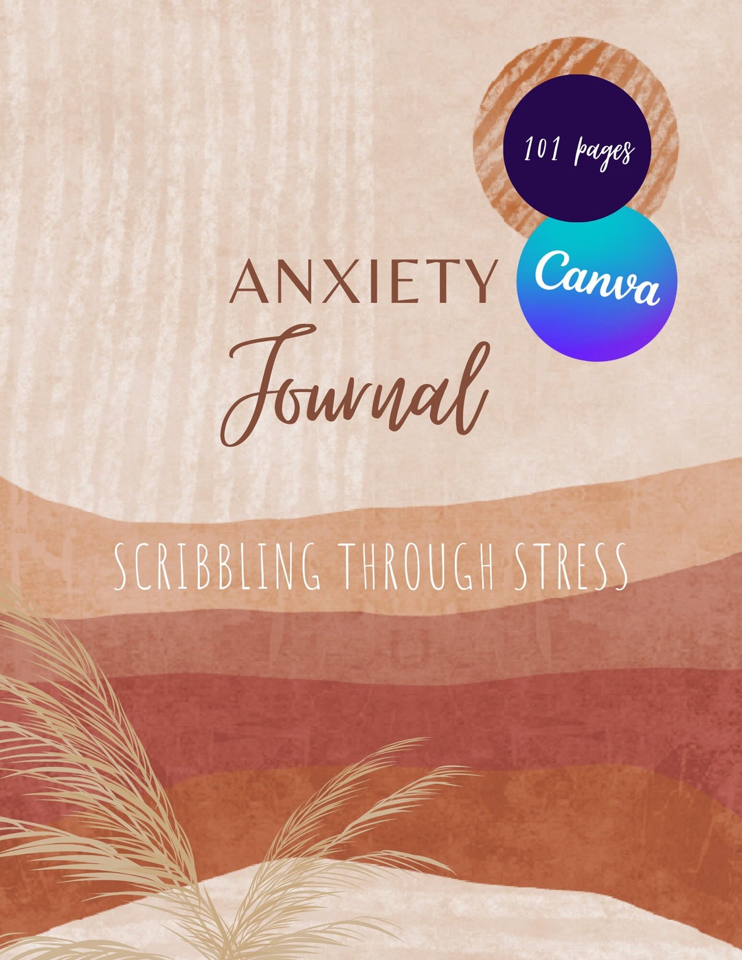 Editable Anxiety Journal | Canva Template | 8.5 X 11 Inches | 101 Pages ...