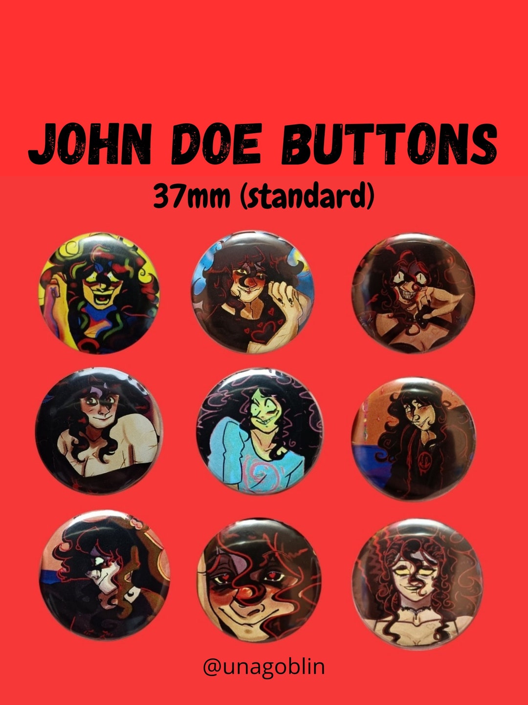 John Doe Badges READ CAPTION - Etsy