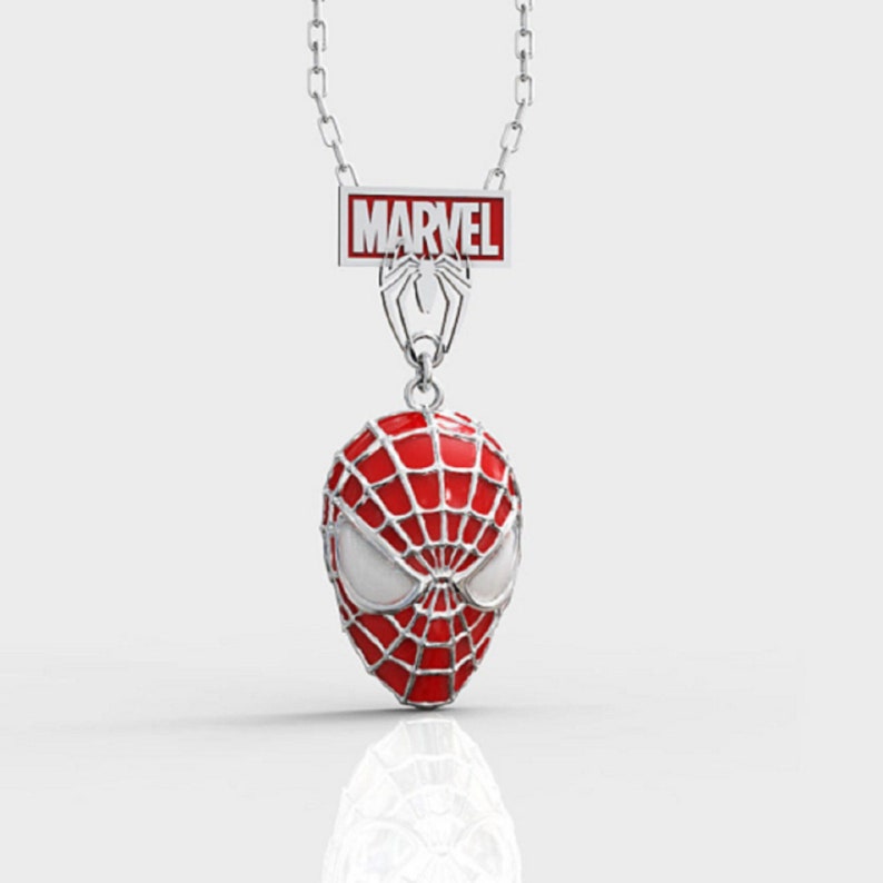 Spider Man Pendant,925 Sterling Silver Ring, Vintage Spiderman Mask ...