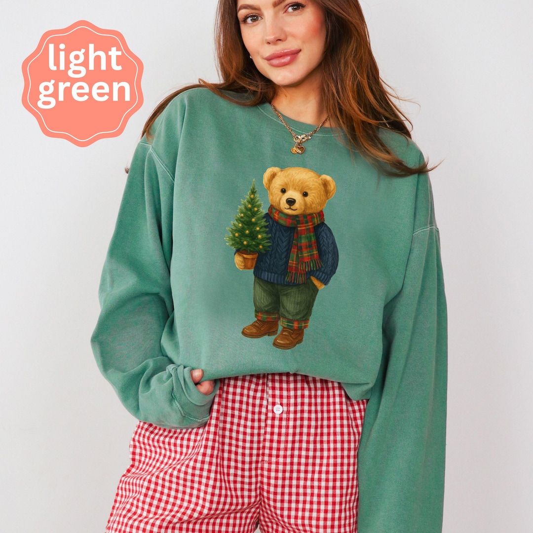 Preppy Teddy Bear Sweatshirt, Trendy Christmas Sweatshirt, Pinterest ...