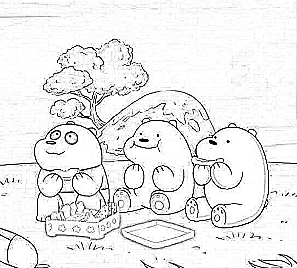 We Bare Bears Colouring Book - Etsy