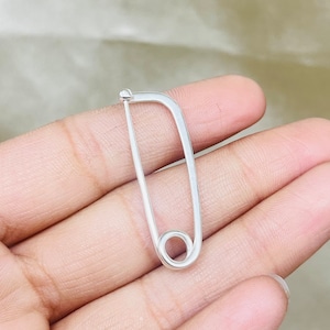 925 Sterling Silver Safety Pin Brooch, Simple Silver Safety Pin ...