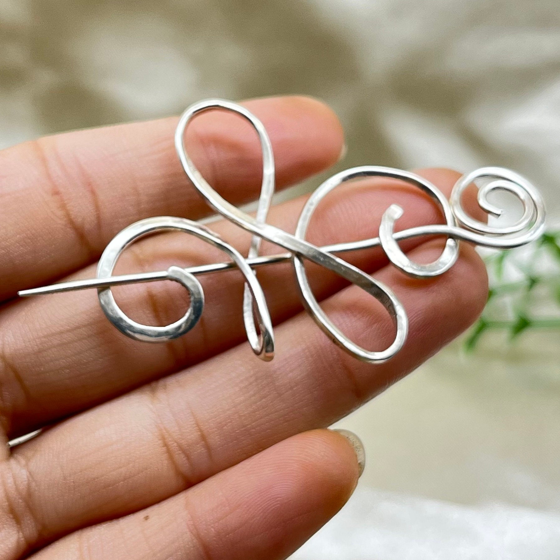 925 Sterling Silver Brooches, Vintage Silver Brooches, Silver Hair ...