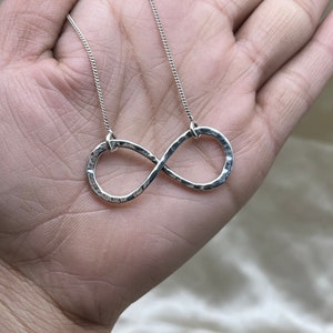 Infinity Silver Necklace, 925 Sterling Silver Symbol of Infinite Love ...