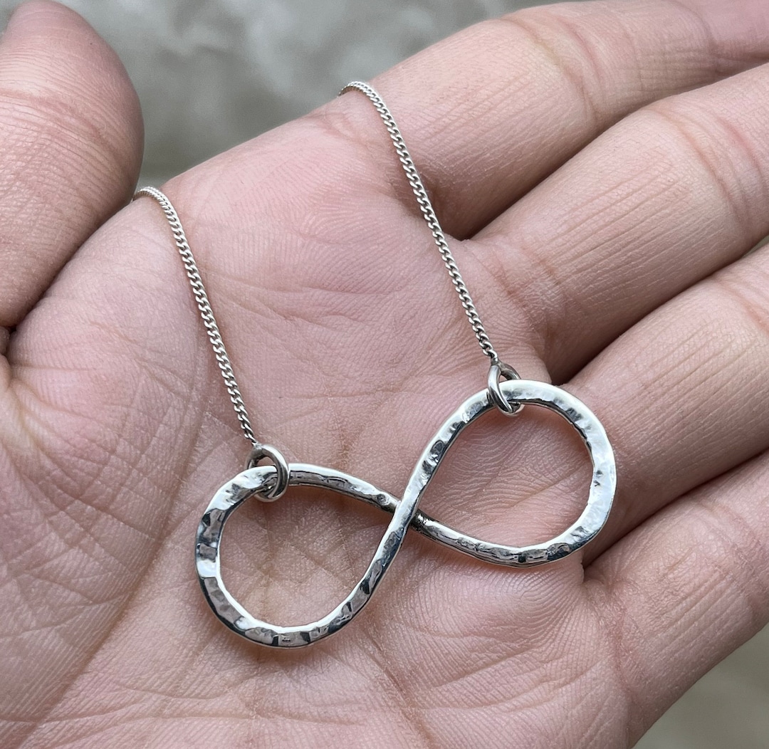Infinity Silver Necklace, 925 Sterling Silver Symbol of Infinite Love ...