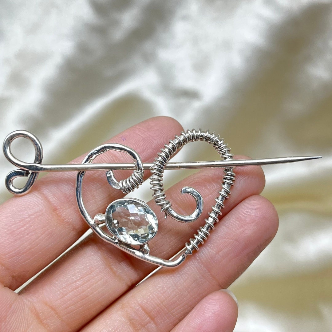 925 Sterling Silver Brooch, Vintage Silver Brooches, Lemon Quartz ...