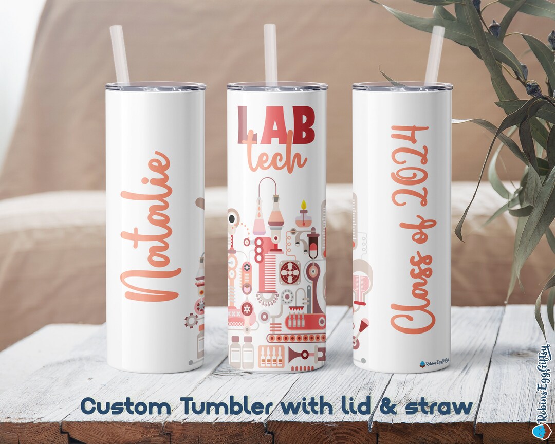 Lab Tech Tumbler Custom Name, Personalized Laboratory Technician Gift ...