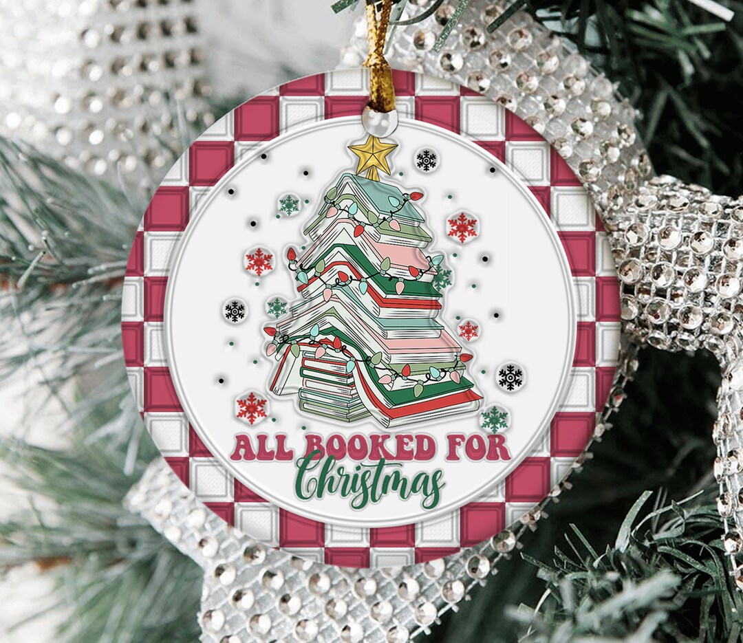 3D Christmas Book Tree Ornament Christmas Gift Book Lovers - Etsy