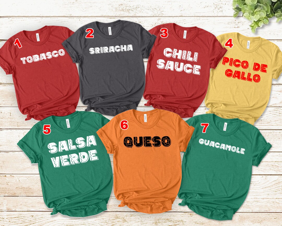 Taco Sauce Shirt Condiment Matching Family Shirts Food Group - Etsy