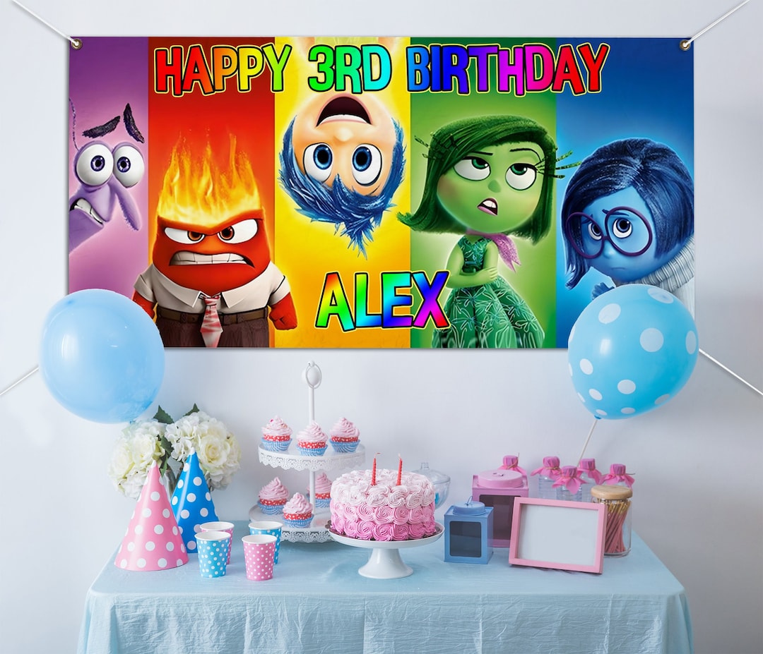 Inside Out Birthday Backdrop Inside Out Birthday Banner - Etsy