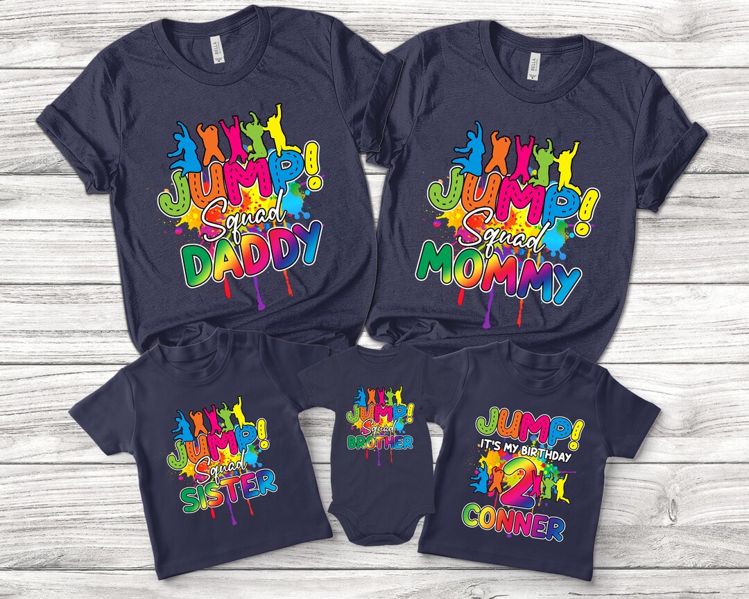 Jump Birthday Party Shirts/trampoline Party Shirts/bounce - Etsy
