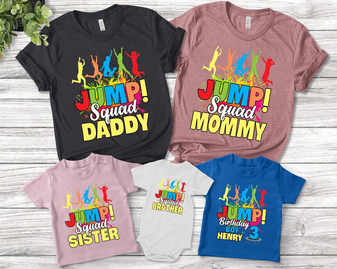 Jump Birthday Party Shirts/trampoline Party Shirts/bounce - Etsy