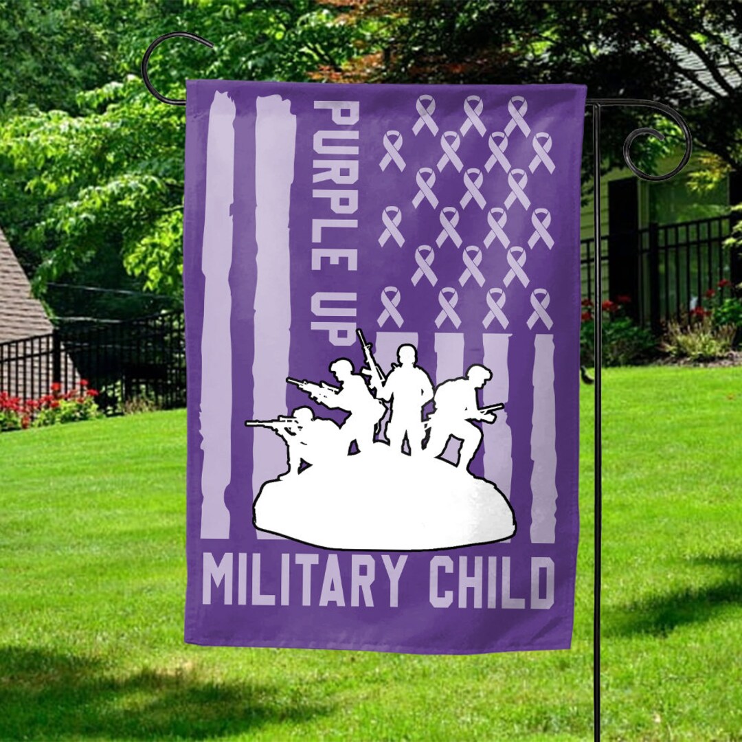 Purple up for Military Child Awareness American Flag Military - Etsy