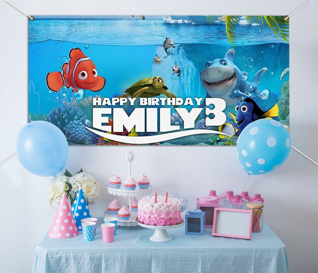 Finding Nemo Birthday Backdrop/finding Nemo Birthday - Etsy