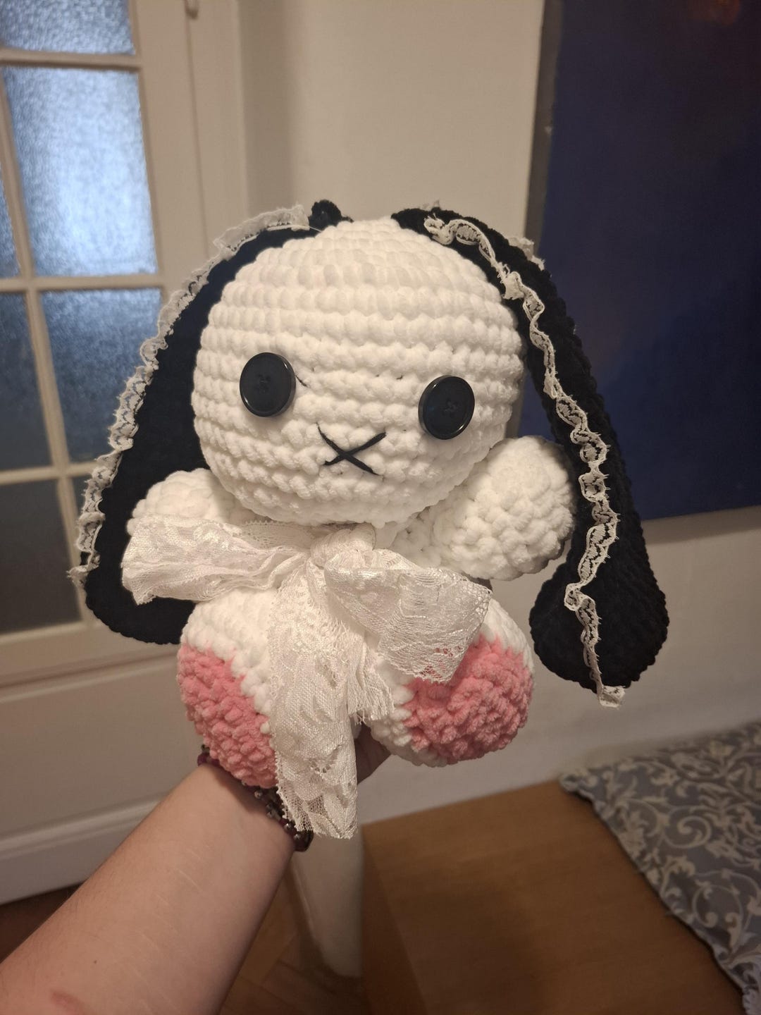 Goth Bunny - Bunny - Goth - Alternative - Crochet - Handmade - Plushie ...