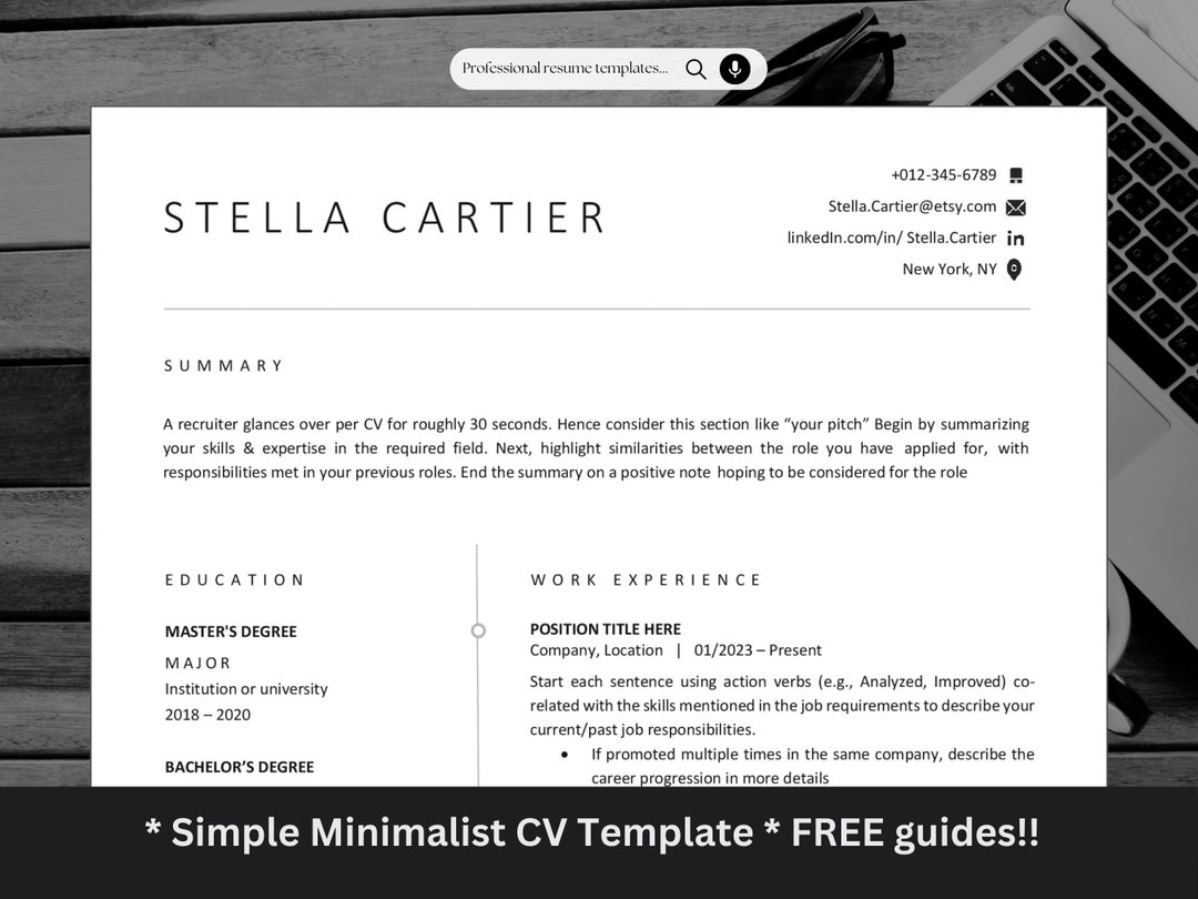 2024 Modern Resume Template Professional CV Designs Instant Download ...