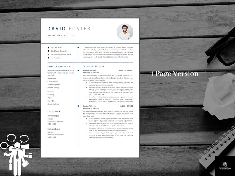 Skills Based Resume Template | Instant Download Editable CV in Word ...