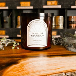 Bowties and Bourbon Scented Candle | Soy Handmade Candle | Scented ...