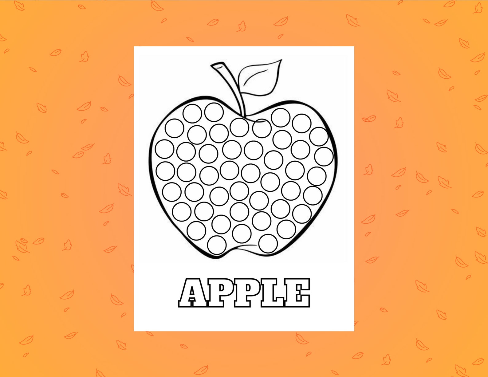 Fall Dot Markers; Dot Marker Activities - Etsy