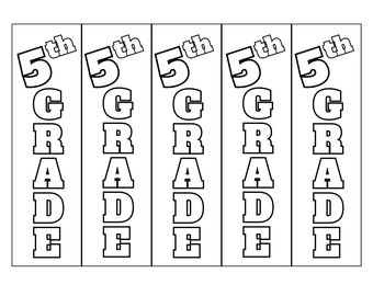 Coloring Bookmarks for 3rd Grade, 3rd Grade Activities - Etsy