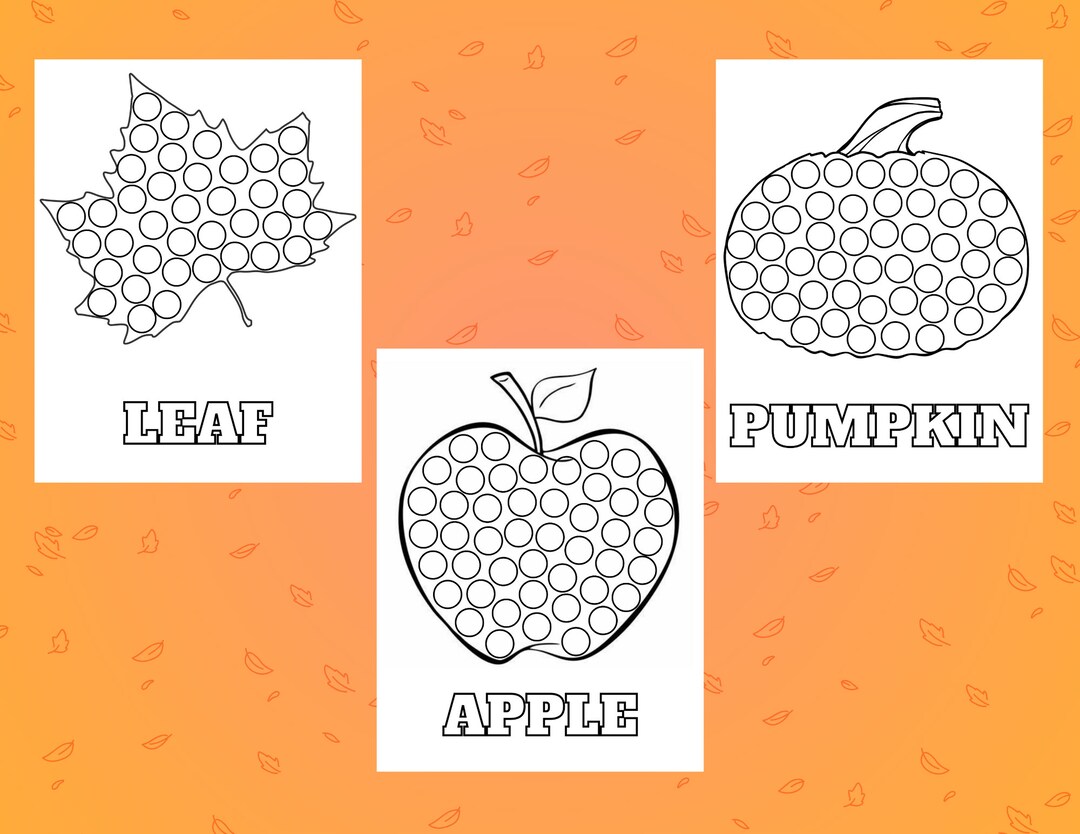 Fall Dot Markers; Dot Marker Activities - Etsy