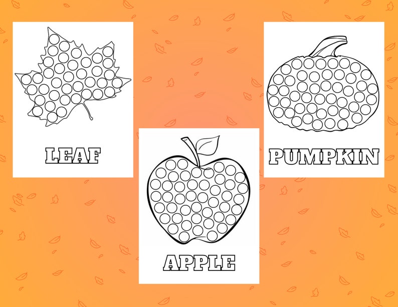 Fall Dot Markers; Dot Marker Activities - Etsy