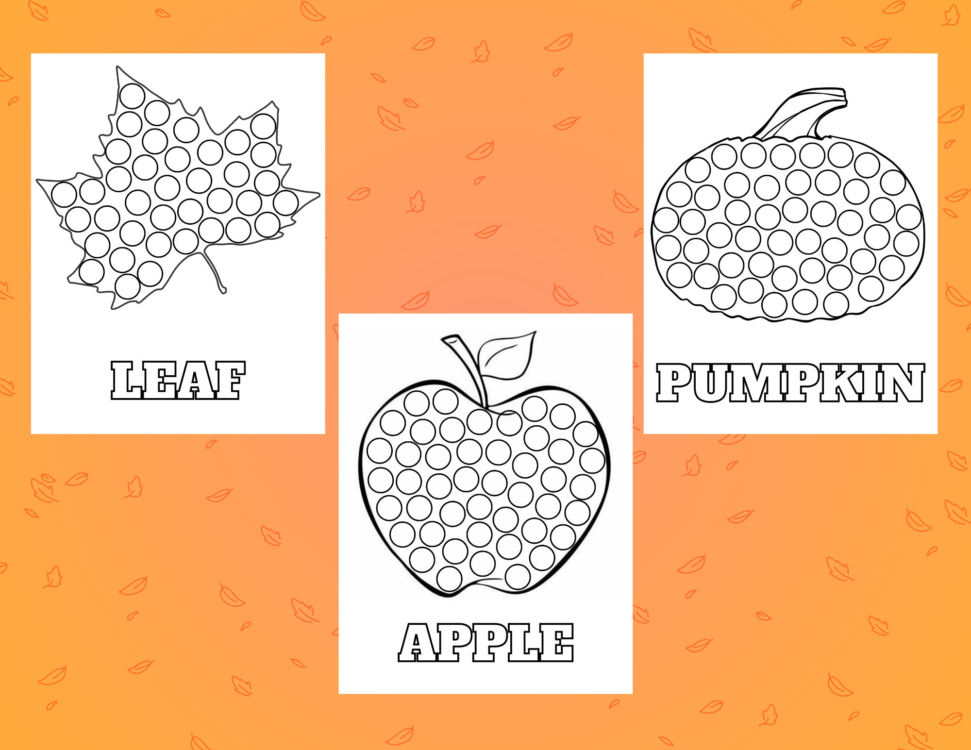 Fall Dot Markers; Dot Marker Activities - Etsy