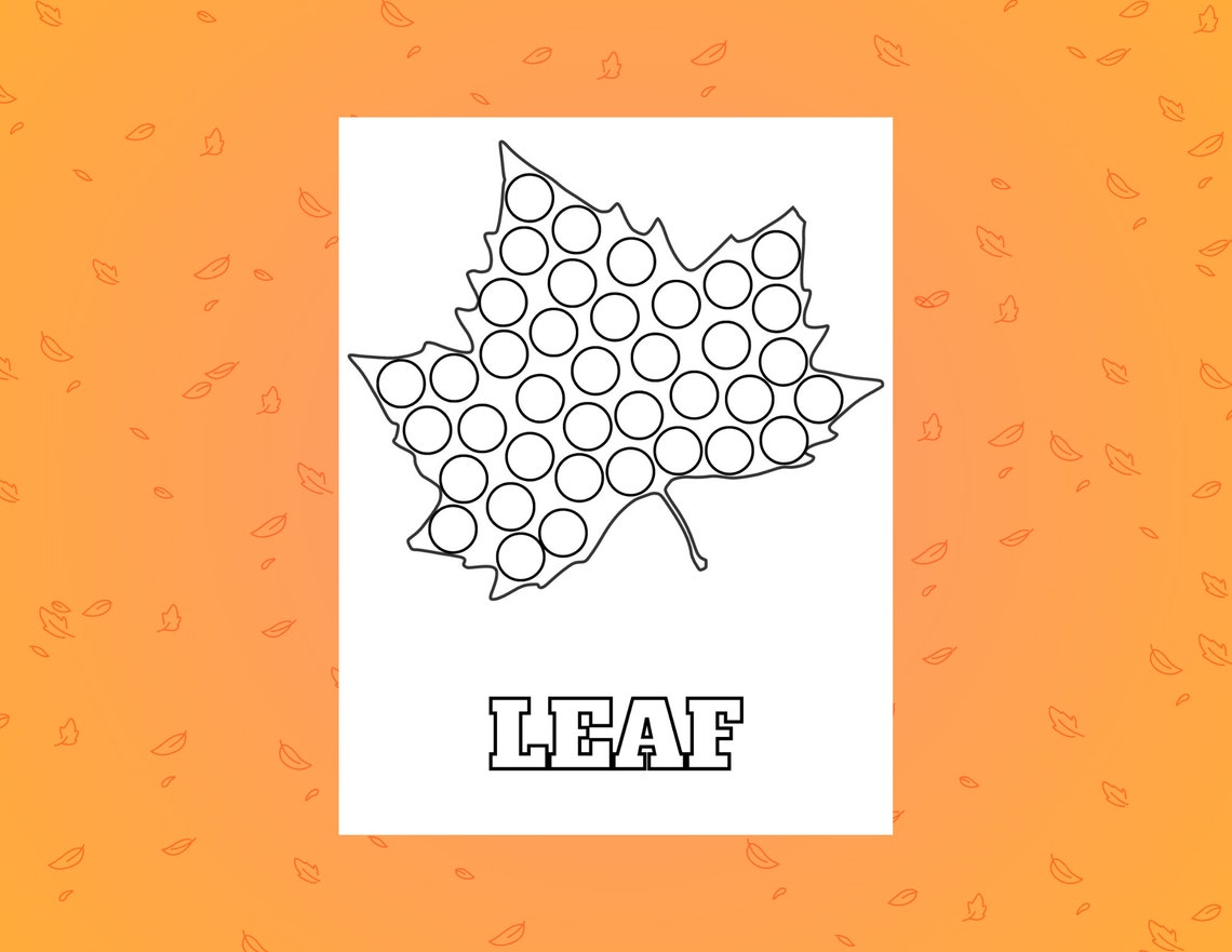 Fall Dot Markers; Dot Marker Activities - Etsy