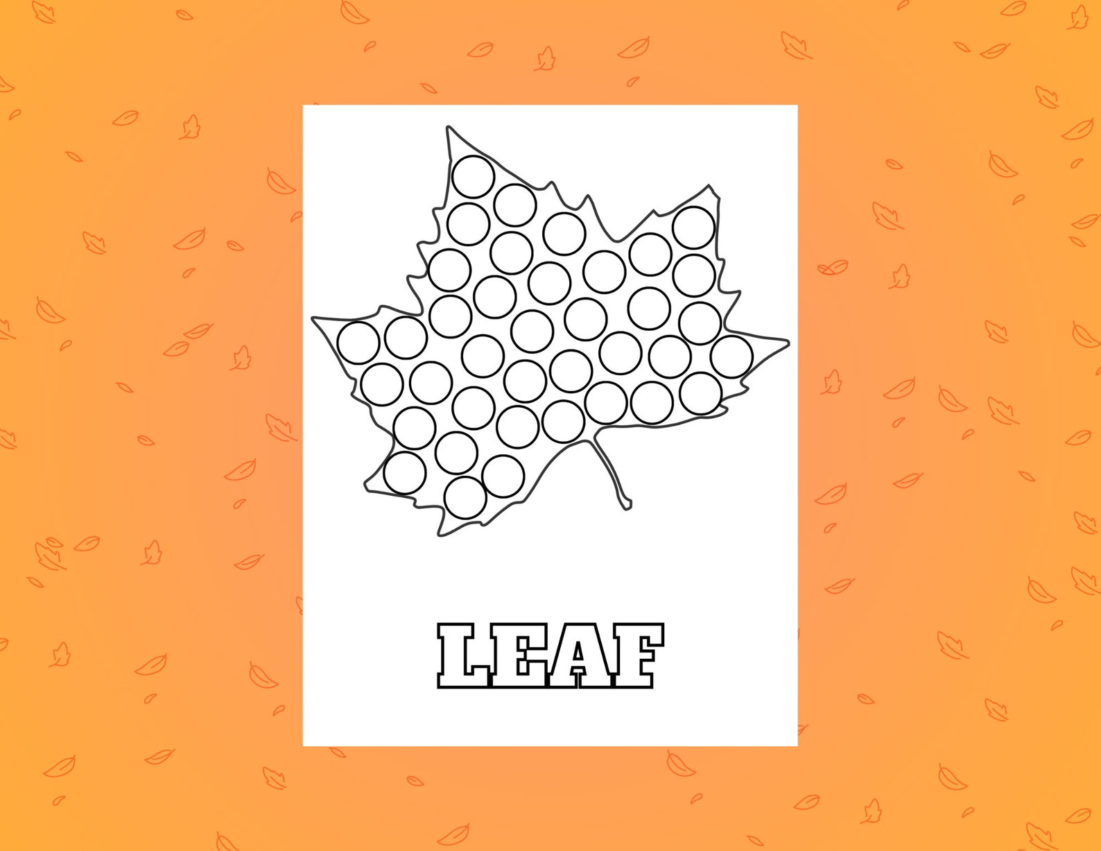 Fall Dot Markers; Dot Marker Activities - Etsy