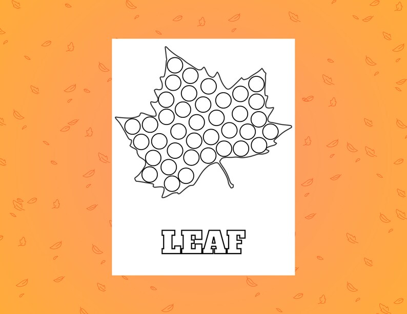 Fall Dot Markers; Dot Marker Activities - Etsy