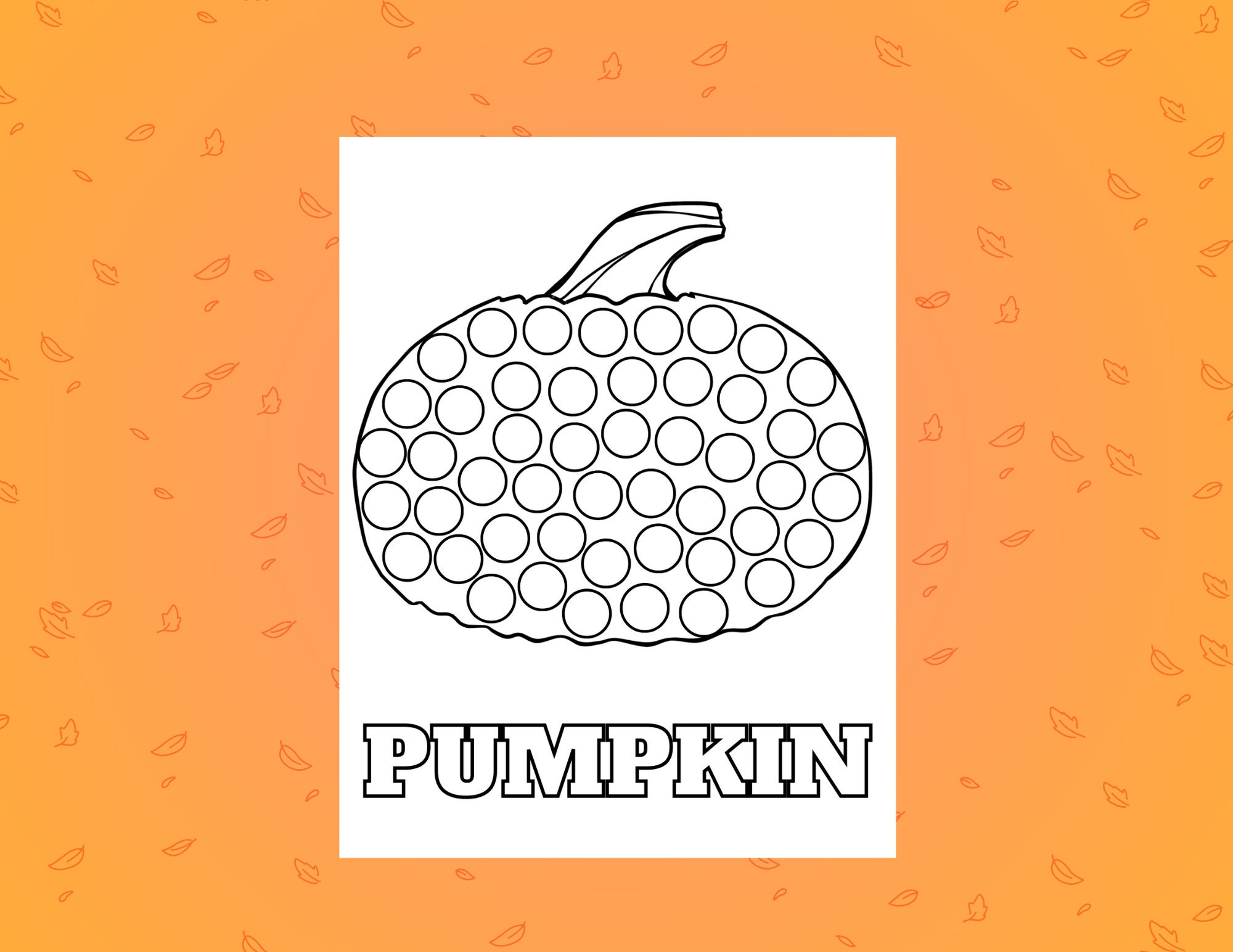 Fall Dot Markers; Dot Marker Activities - Etsy