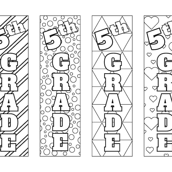 Coloring Bookmarks - Etsy