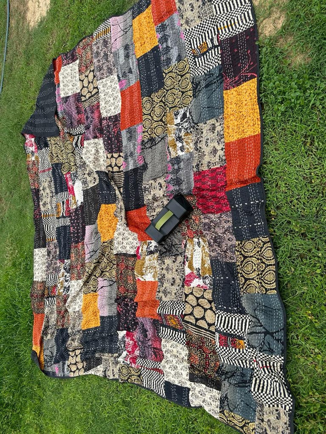 Beautiful Patchwork Quilt Kantha Quilt Handmade Vintage Quilts - Etsy