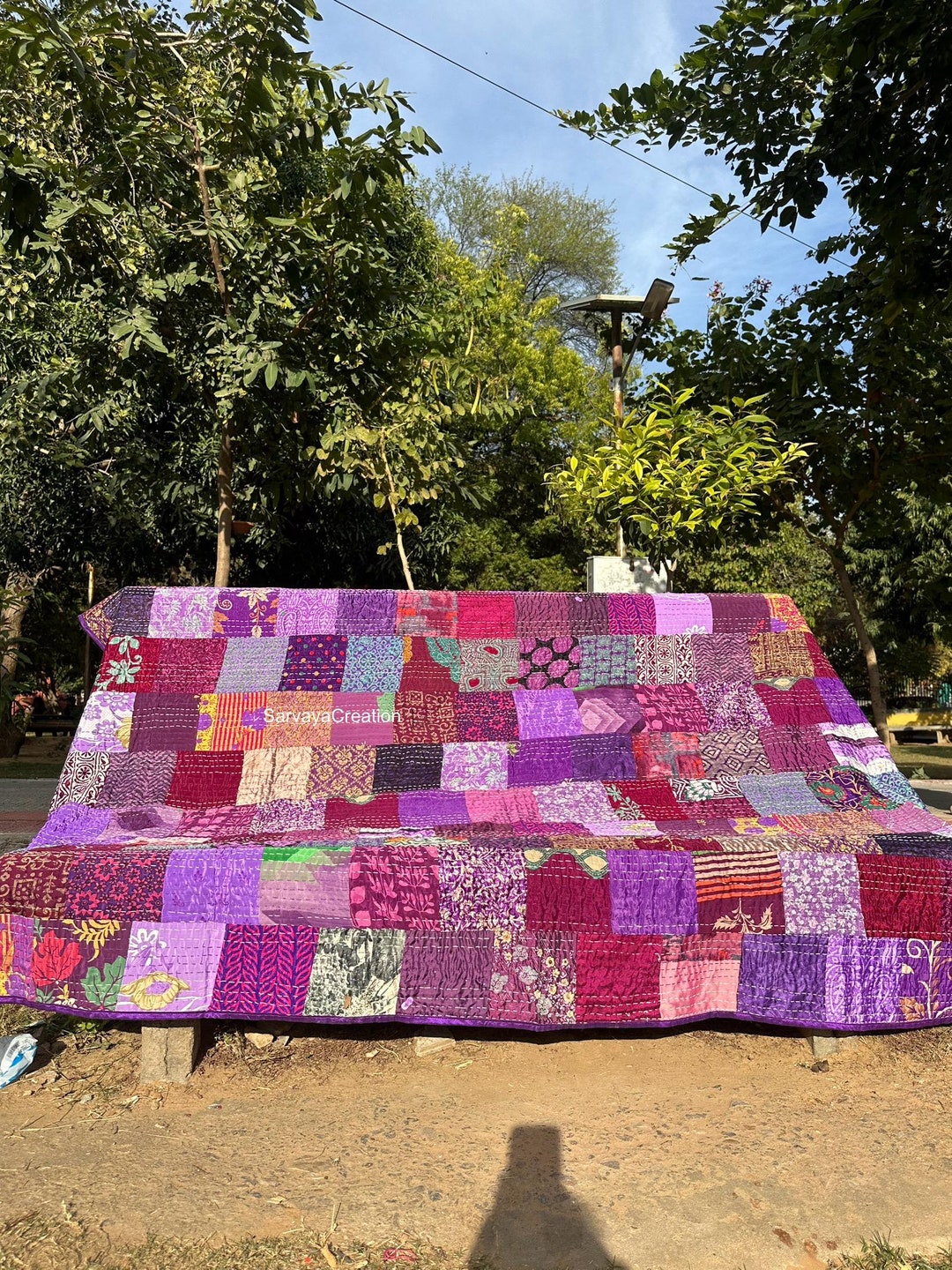 Indian Patchwork Quilt Boho Bedding Covers and Bedspread Handmade ...