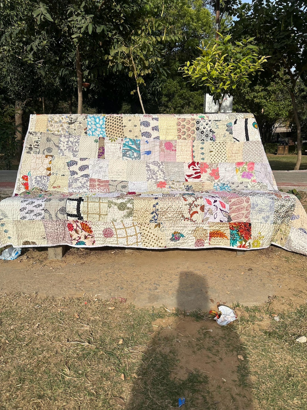 Bohemian Patchwork Quilt Kantha Quilt Handmade Vintage Quilts Boho Twin ...