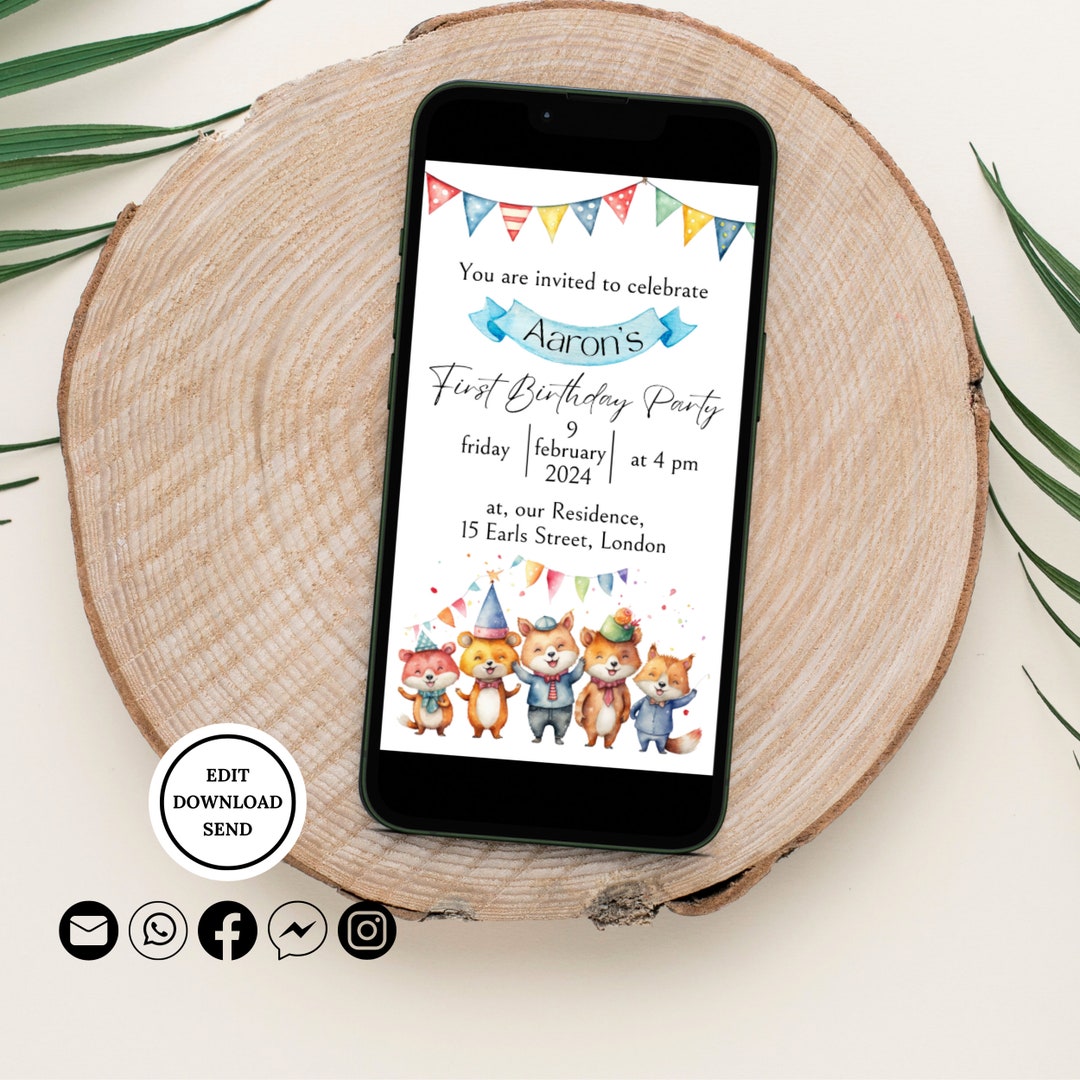 Birthday Electronic Photo Invite, Photo Birthday Evite Picture First ...